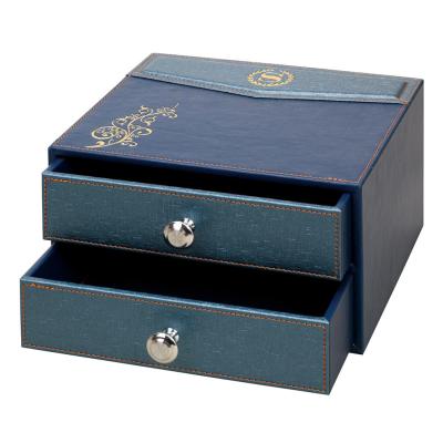 China Handmade factory price waterproof leather double layers consumable case for sale
