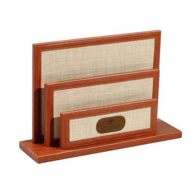 China Hotel PU leather magazine racks for sale