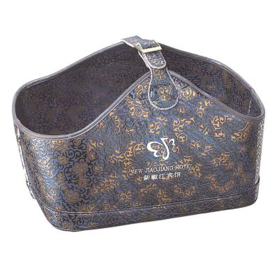 China Factory Luxury Hotel Leather Shoe basket for sale