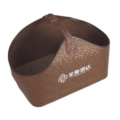 China New Promotion High Quality Custom Hotel Leather Shoes Basket for sale