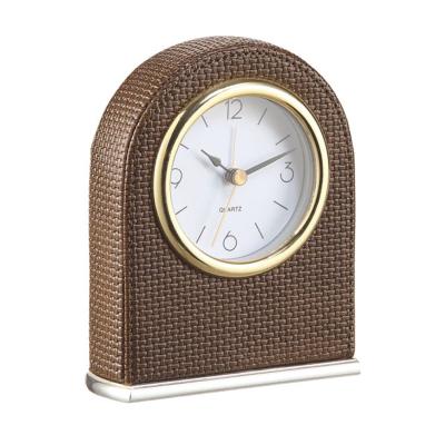 China Hotel Supplier Leather Hotel Desk Organizer Set Alarm Clock for sale