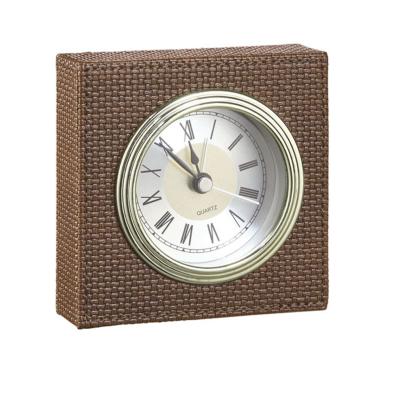 China Hotel small sunlight leather alarm clock for children for sale