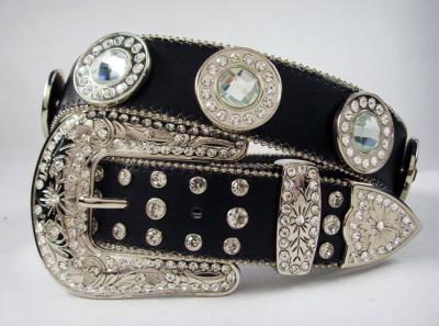 China sparkly crystal roundel concho bling bling belts for sale