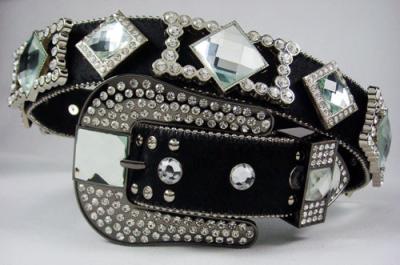 China cowhide BB simon belts with sunflower concho for sale