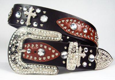 China new come unusual teenage montana west belt with cross concho for sale