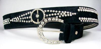 China leopard pattern crystal chain belts for ladies for sale