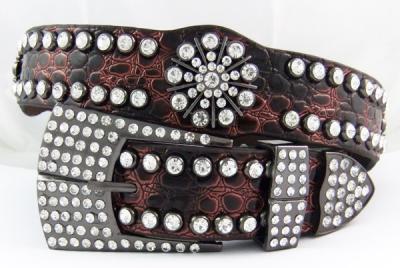 China factory sun flower crystal waist belts for cowgirl for sale