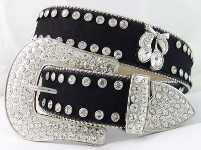 China Black horse hair waistband with cherry concho glass for sale