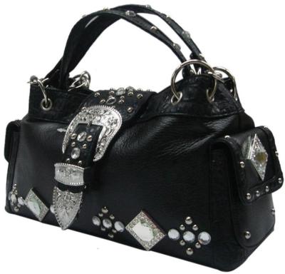 China western crystal tote hobo with rhinestone and squre glass concho high fashion for sale