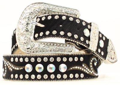 China manufactory horse hair belts with crystal stone for cowgirl for sale
