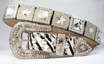 China big glass concho waist belts with bling stone shinny style for sale