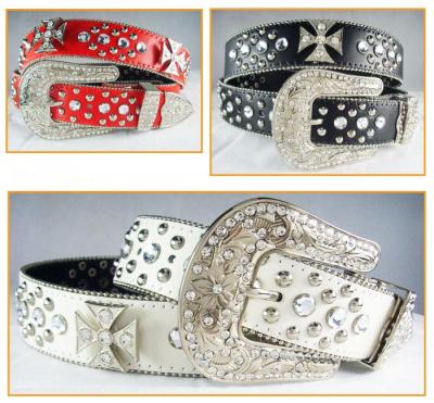 China factory price western belts with cross concho for sale