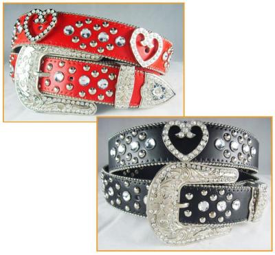 China heart concho belts with rhinestone manufactory price for sale