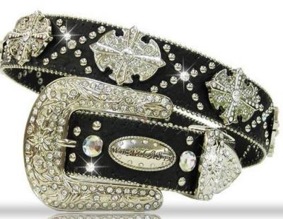 China synthetic leather rhinestone metal waist belts hot selling for sale