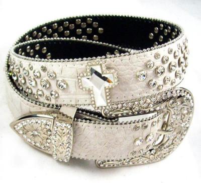 China cocro pu leather waist belt for women with bling rhinestone for sale