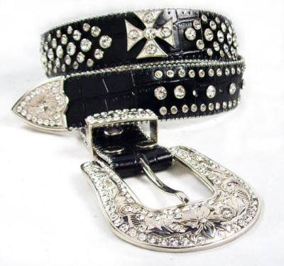 China concho spur belts with crystal stone for cowgirl for sale