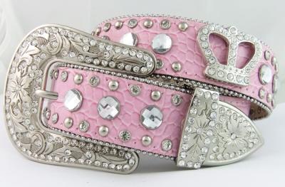 China sash wedding crystal rhinestone belt with crown concho for dress for sale