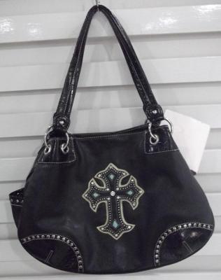 China western rexine leather bags crystal and turquoise cross for sale