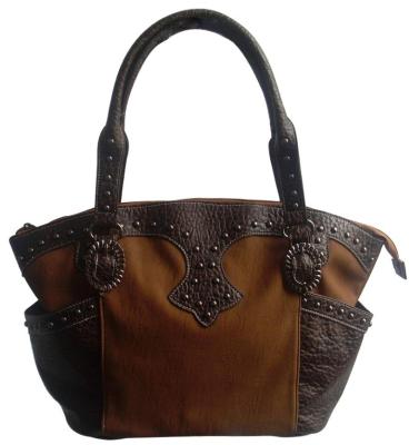 China stud handbags with patchwork leather guangzhou manufactuer for sale