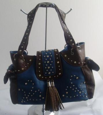 China patchwork pu leather rhinestone bags for cowgirl factory price for sale