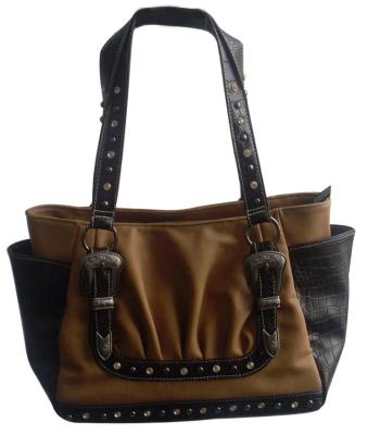 China western buckle rhinestone handbags with croco pattern leather for sale