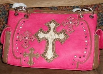 China guangzhou manufactory western style cross hand bags cow leather for sale