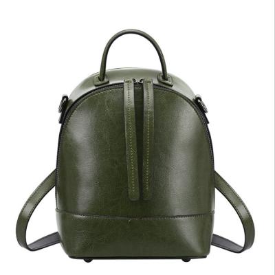 China Vintage School Bag Cowhide Backpacks for Women Newest Genuine Cow Leather Double Shoulder Bags for sale