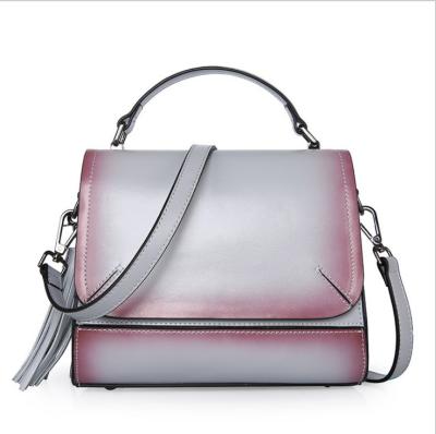 China Real Leather Tote Bags for Women Retro Single Shoulder Bags Lady Daily Handbags for sale