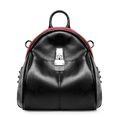 China Genuine Cow Leather Shoulder Bags High Fashion Cowhide Backpacks School Bag for sale
