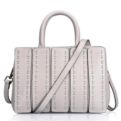 China Genuine Leather Lady Totes Bags Patchwork Thread One Shoulder Bags Versatile Clutch Bags for sale