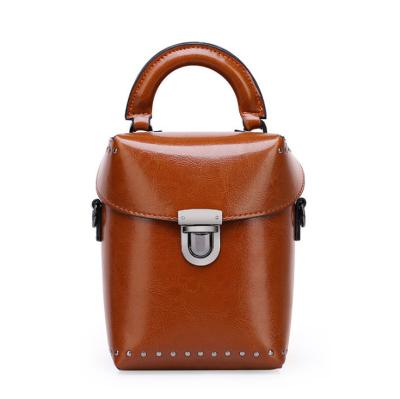 China Genuine Leather Tote Bags Fashion High Quality Camera Box Bag for sale