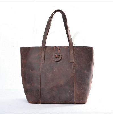 China women handbags crazy horse leather combined bag factory price shoulder bag for sale