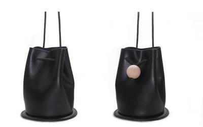 China Genuine Cow Leather Bucket Bags Cowhide Simple Retro Handbags for sale