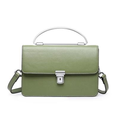 China Cowhide Lady Bag Real Leather Handbags Flap Newest Cross-body Bags with Lock for sale