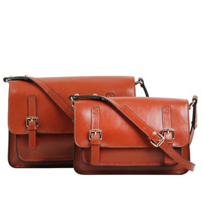China Cow Leather Message Bags Cowhide Briefcase Cross-body British Handbag for sale