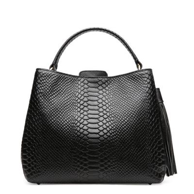 China Women Tote Bag Alligator Pattern Leather Handbags  Big Capactity Cross-body Bags for sale