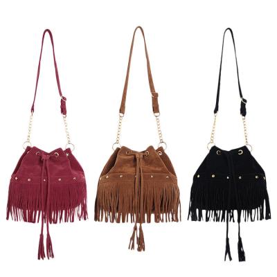 China Tassel Shoulder Bags PU Handbag for Female Personalize Wholesale Women's Bag for sale