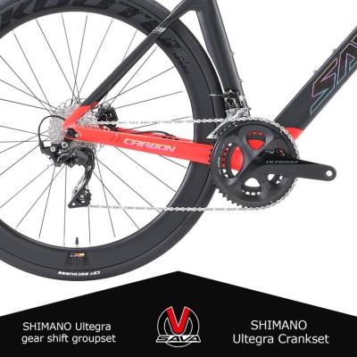 Cina 8.4kg SAVA Full Carbon Road Bike, bici idraulica della fibra del carbonio del freno a disco T800 in vendita