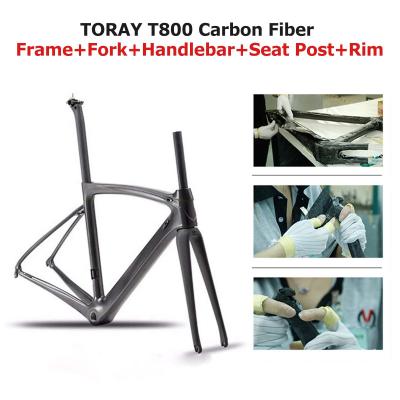 Cina il nero completo Grey With Solid Aluminum Rims della bici della fibra del carbonio T800 di 50mm in vendita