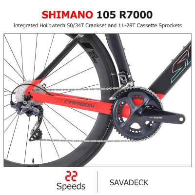 Cina 8.5kg SAVA Carbon Road Bike 700c, fibra del carbonio T800 che corre il doppio V freno della bici in vendita