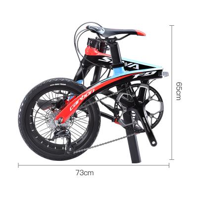Cina Capacità di carico dura della pagina 100KG del carbonio della fibra di piegatura di velocità a 16 pollici della bici 9 in vendita