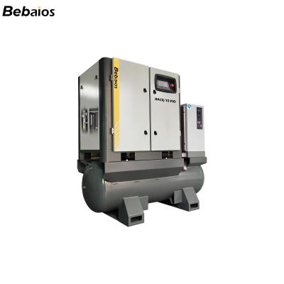 China 0.8m3/Min 1.0MPa High Pressure Screw Air Compressor Integrated 7.5kw Motor Power for sale