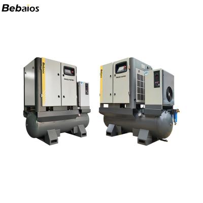 China 7.5kW Compact Screw Compressor 2600 m3/h 400L Storage Tank For Dry Clean Air for sale