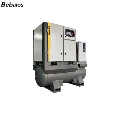 China 15kW 12.5 Bar Screw Air Compressor Industrial Air Station With Integrated Refrigerated Dryer for sale