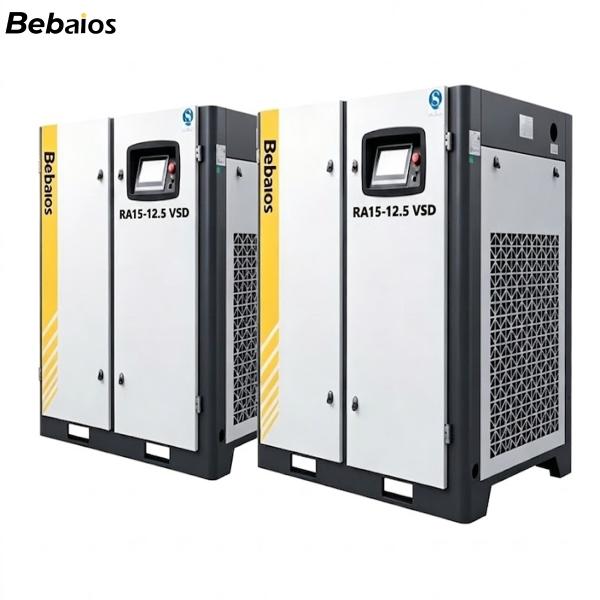 Quality 12.5 Bar PM VSD Screw Type Air Compressor Climate Resilient For High Pressure Air Power for sale