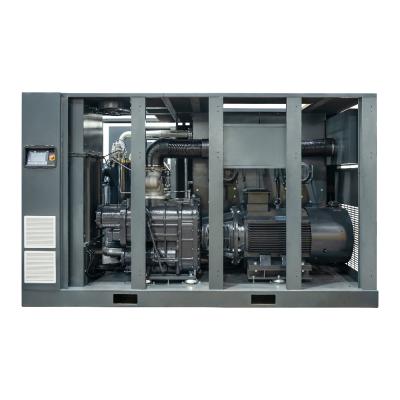 China Two-stage VSD screw air compressor with 30% improved efficiency, 12.5 bar working pressure, and 220kW motor power for sale