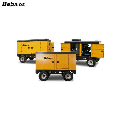 China 110kW Portable Electric Screw Air Compressor 16m³/min 12bar for Construction and Industrial Use for sale