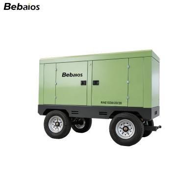 China Bebaios RAE Series 132 kW Power 31 m³/min Volume Flow Dual-Stage Compression Electric Portable Screw Air Compressor for sale