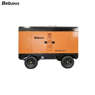 China Bebaios RAE Series Electric Portable Screw Air Compressor with Dual-stage Compression 315 kW Power and 70 m³/min Flow Capacity for sale