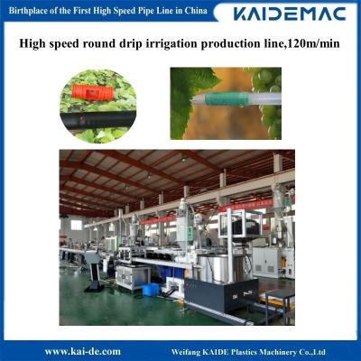 Cina Linea di produzione di tubi di irrigazione a goccia rotonda ad alta velocità/Linea di estrusione di tubi di irrigazione PE in vendita